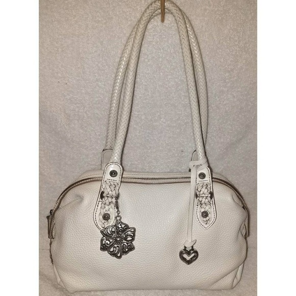 Brighton | Bags | Brighton Winter White Leather Shoulder Handbag With ...